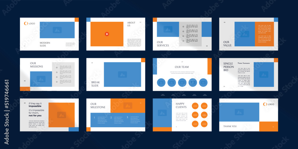 simple modern presentation slide design template Stock Vector | Adobe Stock