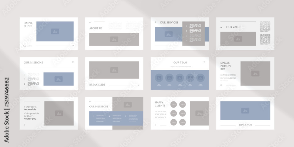 simple modern presentation slide design template Stock Vector | Adobe Stock