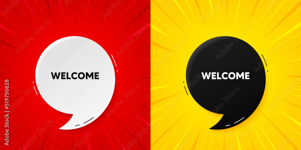 Welcome tag. Flash offer banner with quote. Wedding invitation offer ...