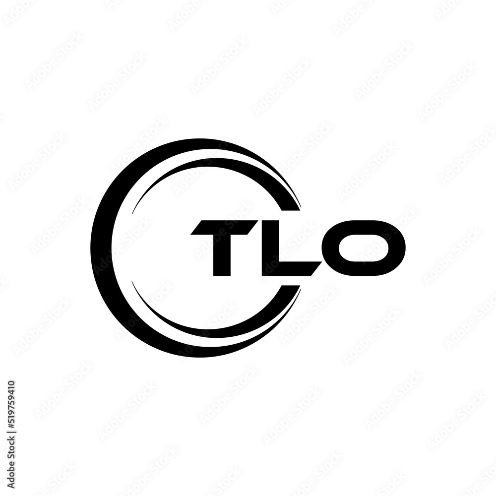 TLO letter logo design with white background in illustrator, cube logo ...