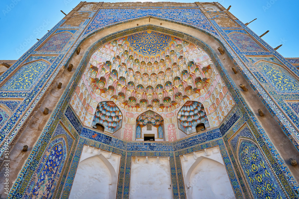 Poster Iwan of the Abdul Aziz Khan Madrassah in Bukhara – Wall Art ...