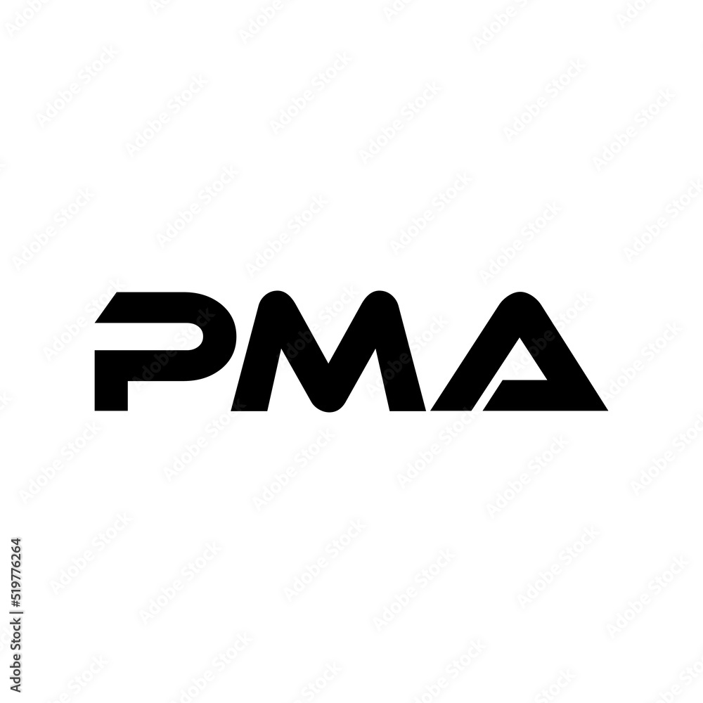 PMA letter logo design with white background in illustrator, vector ...