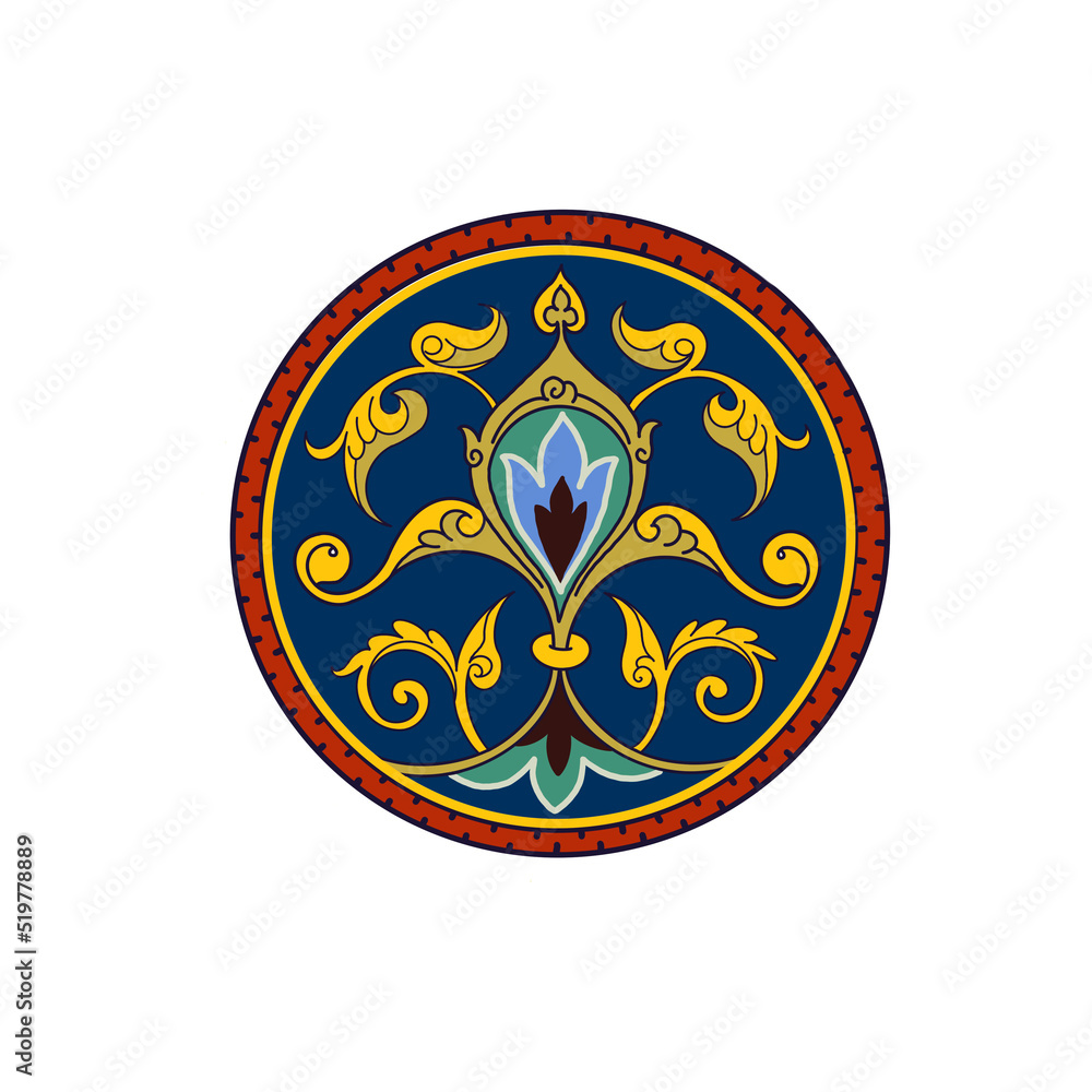 Vector illustration of Changeable colors Ottoman pattern . islamic ...