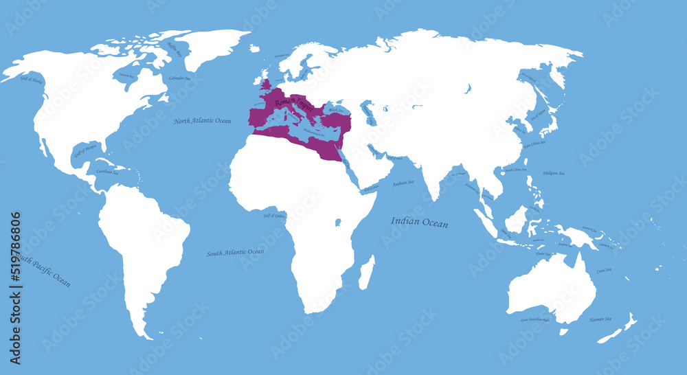 World Map Mediterranean Sea