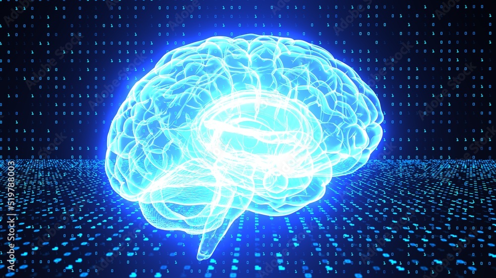 A.I. Digital Brain Stock Illustration | Adobe Stock