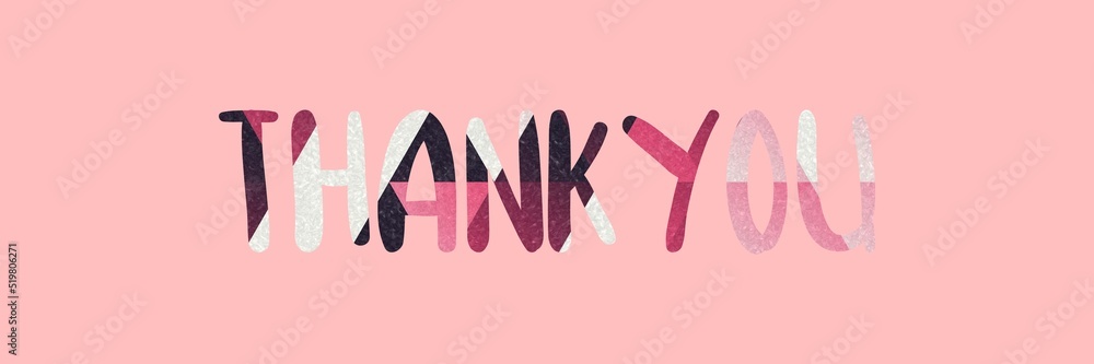 Thank You Card. Hand Written Lettering for Title, Heading, Photo ...