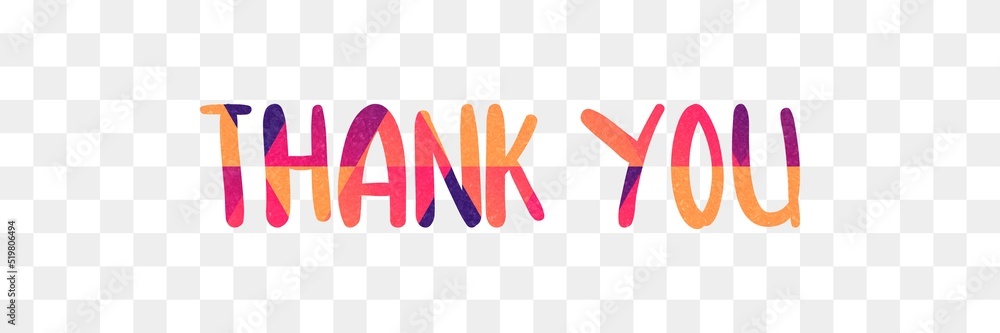Thank You Card. Hand Written Lettering for Title, Heading, Photo ...