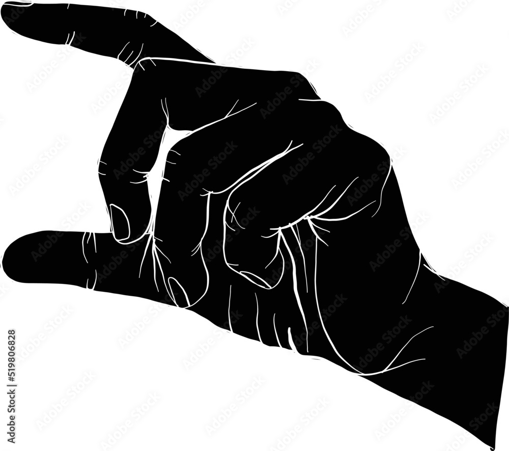 Title: action of hand holding card with index finger and thumb finger ...