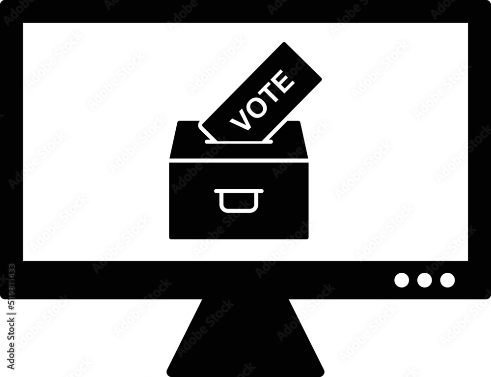 Online Vote Icon Stock Vector | Adobe Stock