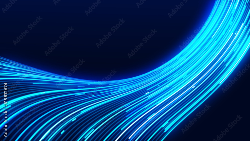 Neon background flow of lines. Texture of glowing digital stripes ...