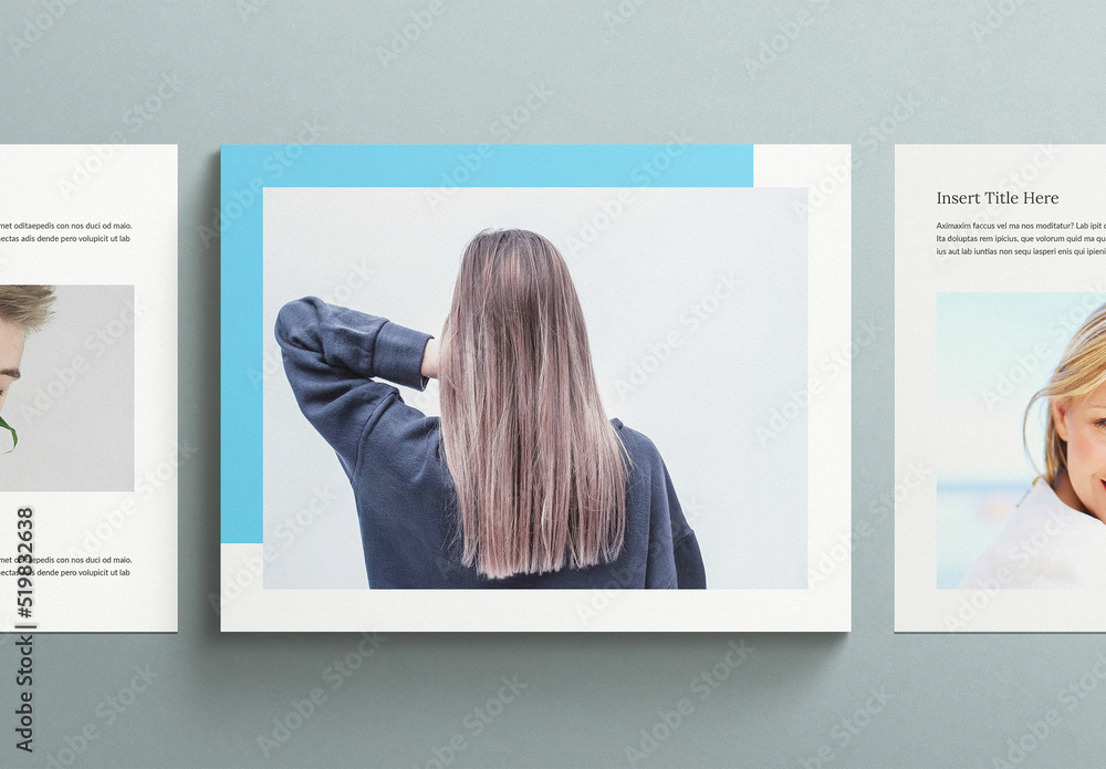 Photo Album Book Layout - Landscape Stock Template | Adobe Stock