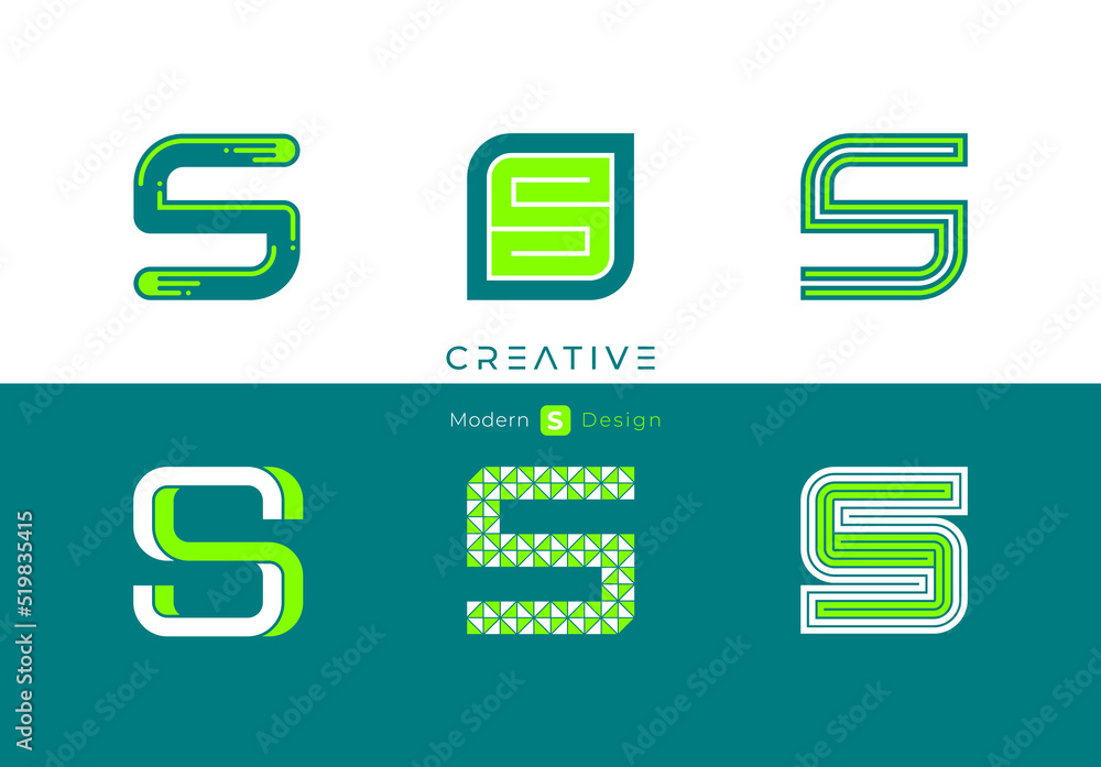Letter S, modern alphabet, fonts, characters design, vector ...