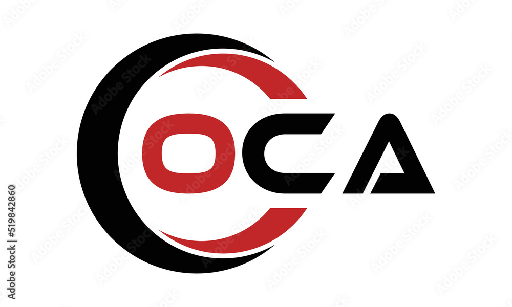 OCA swoosh three letter logo design vector template | monogram logo ...