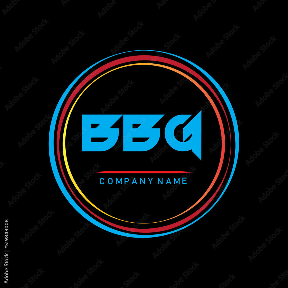 BBG ,B B G Alphabet Design With Creative Circles, BBG Letter Logo ...