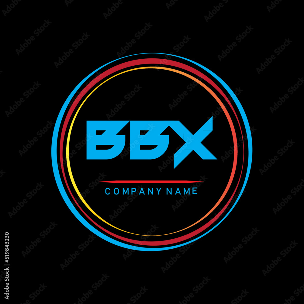 BBX ,B B X Alphabet Design With Creative Circles, BBX Letter Logo ...
