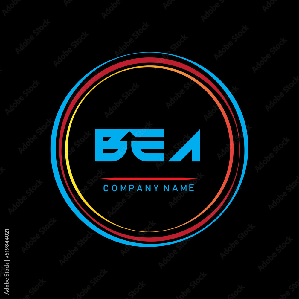 BEA ,B E A Alphabet Design With Creative Circles, RA Letter Logo Design ...