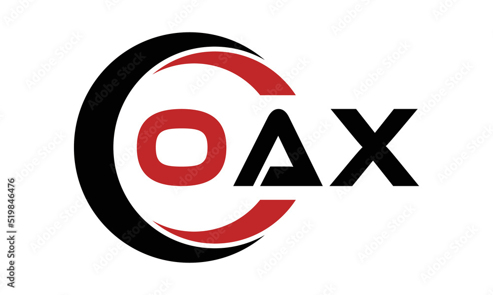 OAX swoosh three letter logo design vector template | monogram logo ...