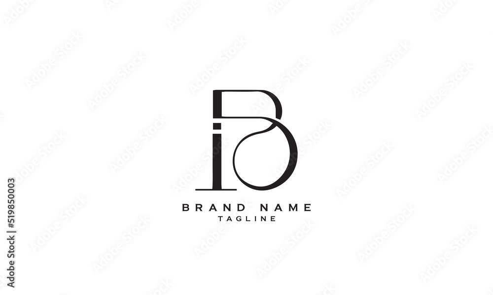 Alphabet letters Initials Monogram logo IB, I, and B Stock Vector ...