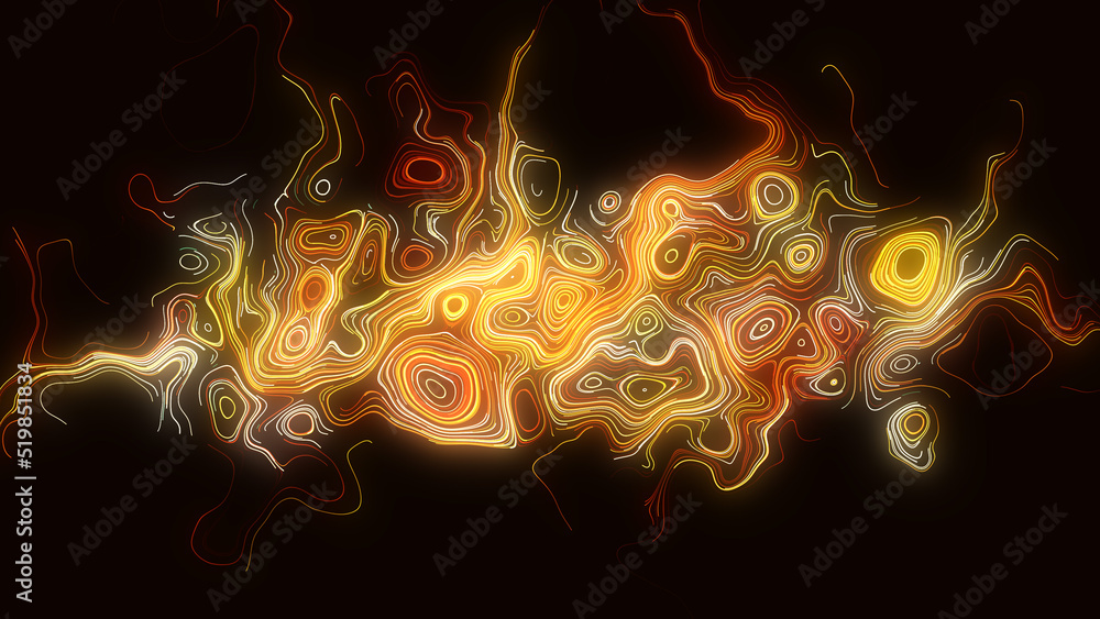 Fiery abstract spiral background. Flame is circular maze. Pattern of ...