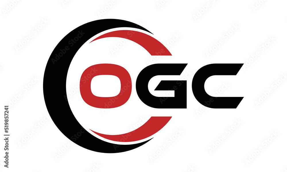 OGC swoosh three letter logo design vector template | monogram logo | abstract logo | wordmark ...