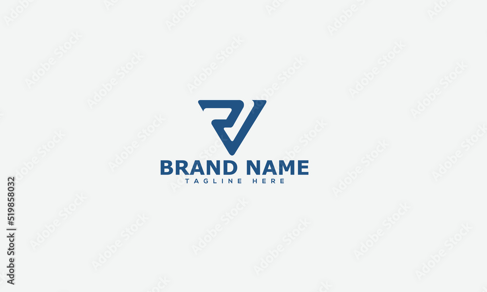 Logo design letter RV . Elegant modern. Vector template. Stock Vector ...