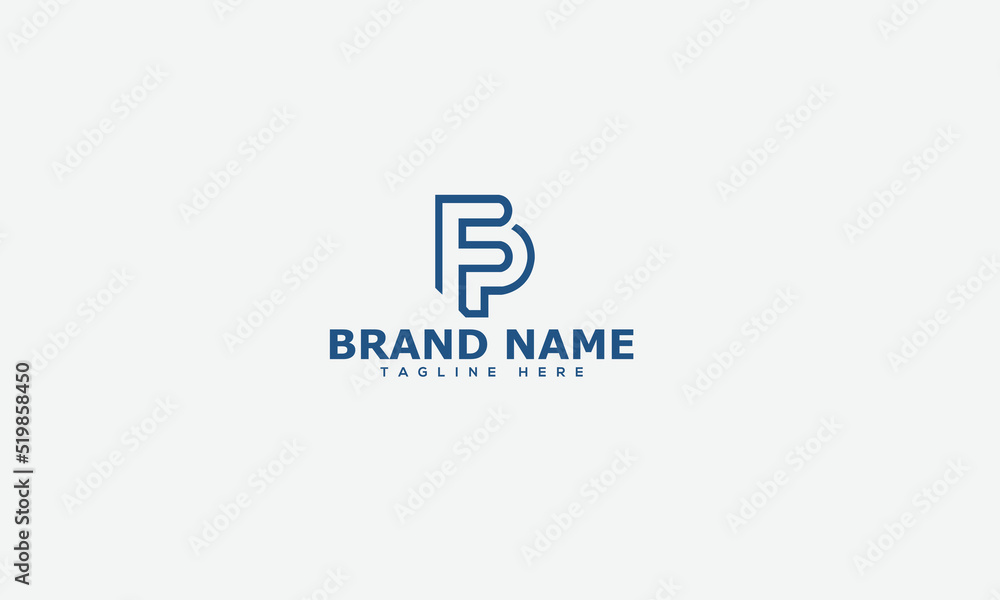 Logo design letter FP . Elegant modern. Vector template. Stock Vector ...