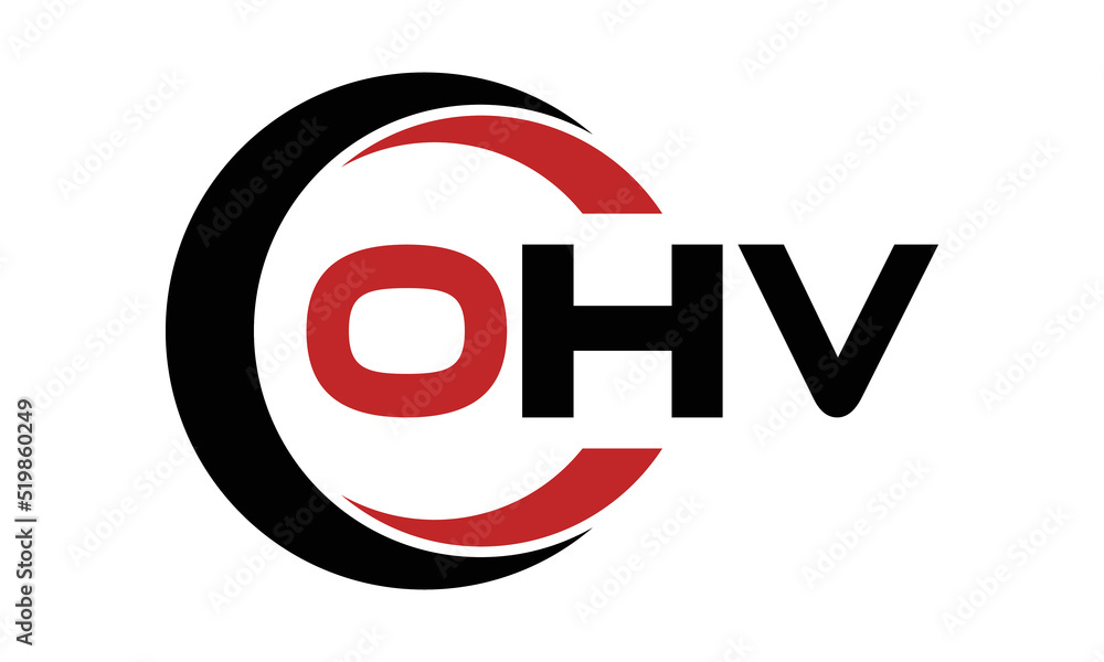 OHV swoosh three letter logo design vector template | monogram logo ...