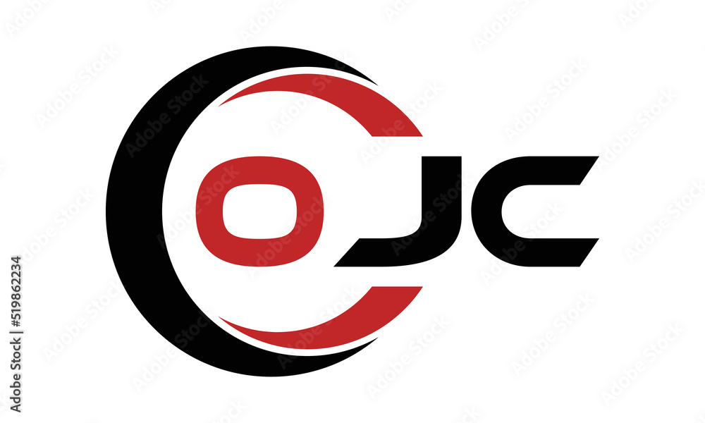 OJC swoosh three letter logo design vector template | monogram logo ...