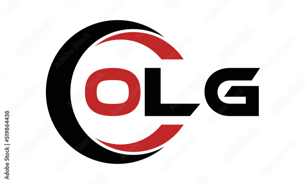 OLG swoosh three letter logo design vector template | monogram logo ...