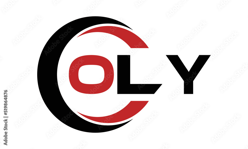 OLY swoosh three letter logo design vector template | monogram logo ...