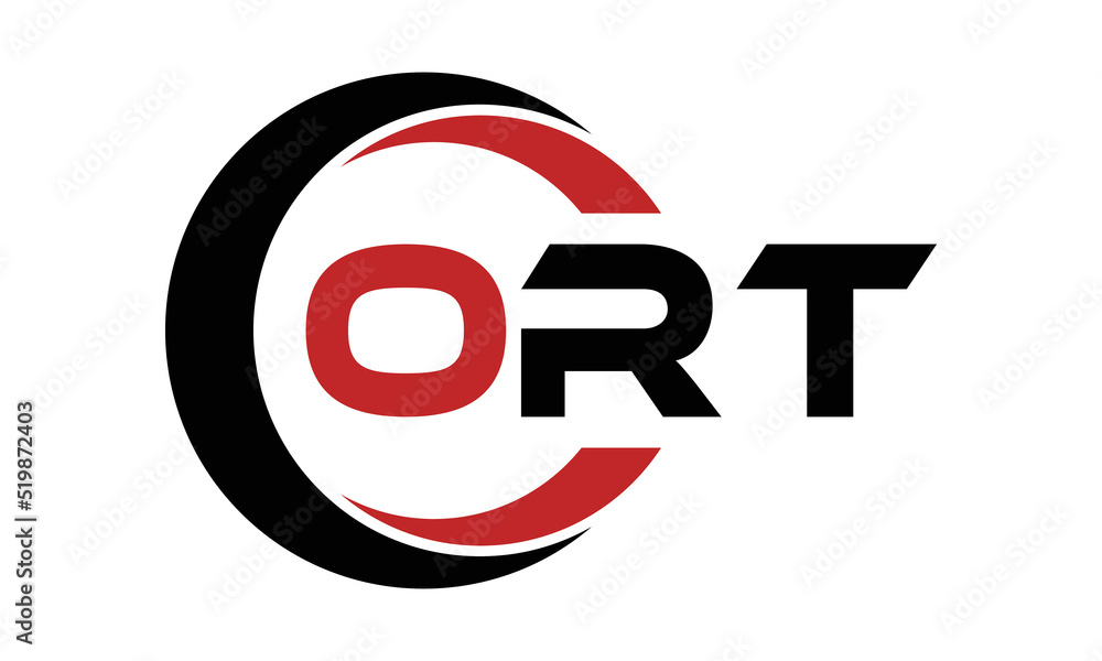 ORT swoosh three letter logo design vector template | monogram logo | abstract logo | wordmark ...