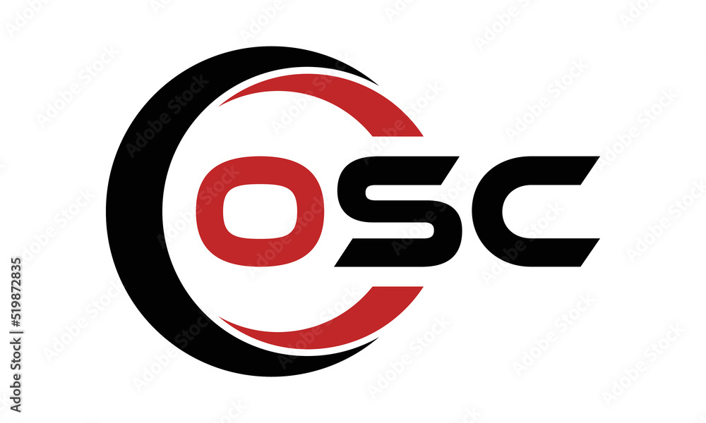 OSC swoosh three letter logo design vector template | monogram logo ...
