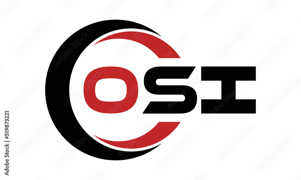 OSI swoosh three letter logo design vector template | monogram logo ...