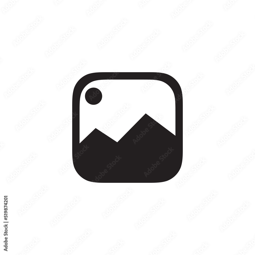 Trendy image app icon in flat style isolated on white background. Icon ...