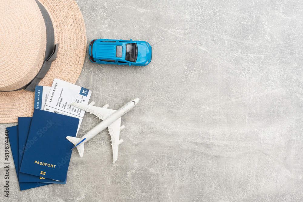 Airplane in flight with a medical mask. Concept - observance of safety ...