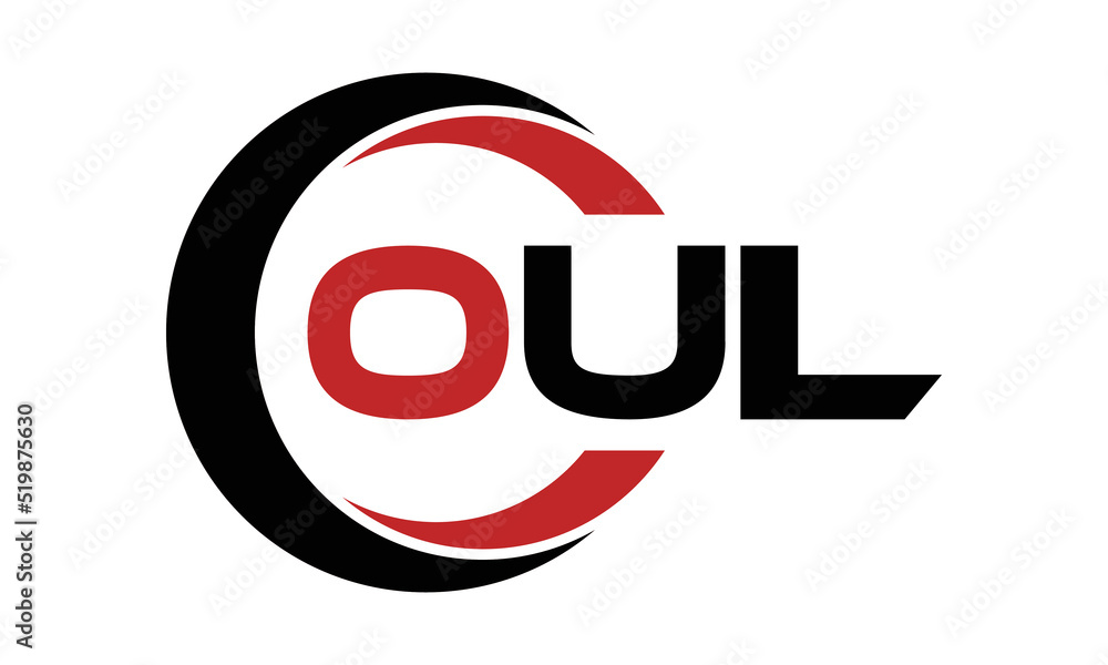 OUL swoosh three letter logo design vector template | monogram logo ...