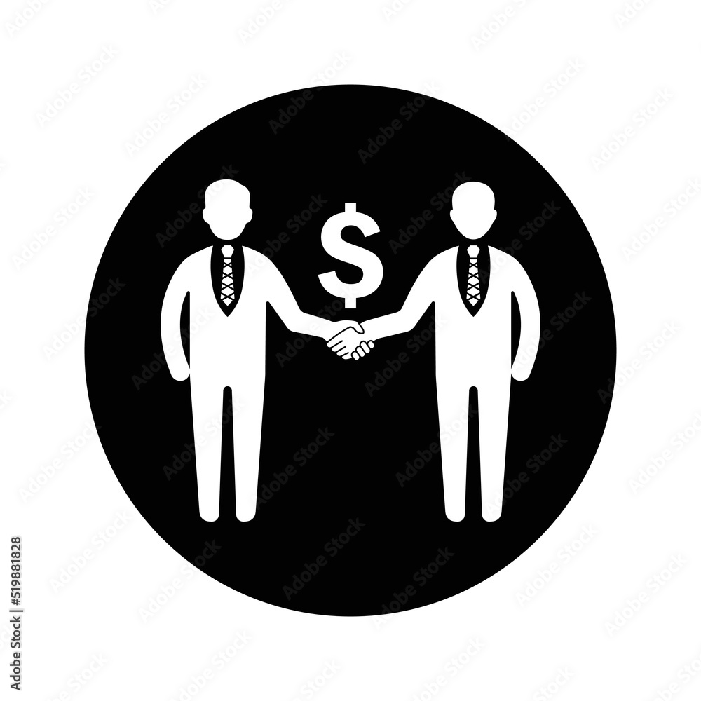 Finance, meet, meeting icon. Black vector design. Stock Vector | Adobe ...