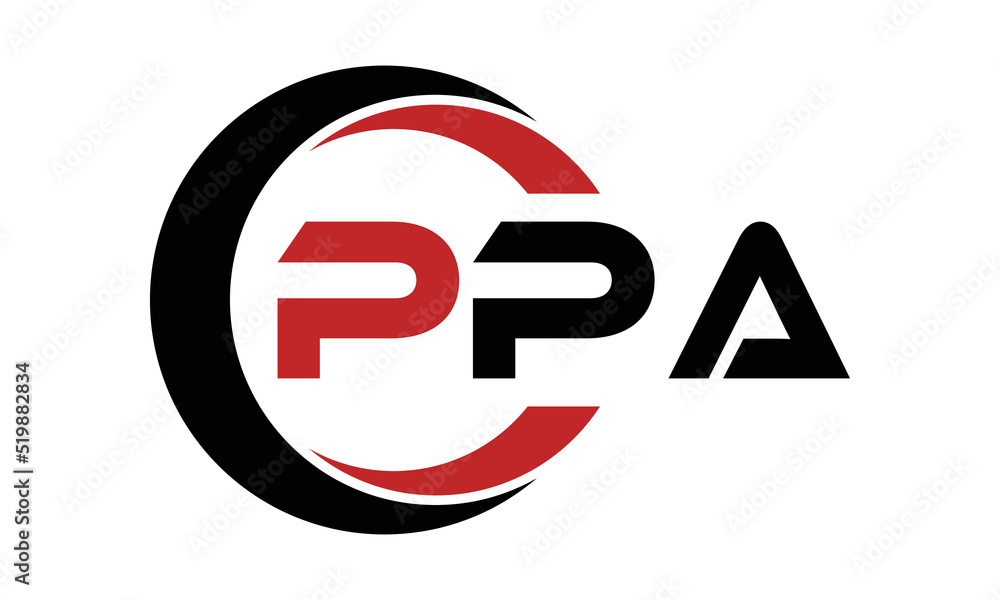 PPA swoosh three letter logo design vector template | monogram logo ...