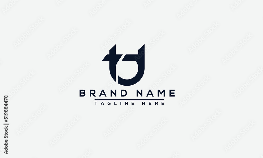 Logo design letter TD . Elegant modern. Vector template. Stock Vector ...