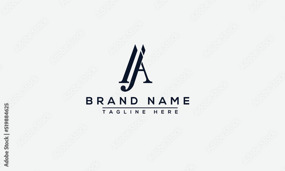 Logo design letter AJ . Elegant modern. Vector template. Stock Vector ...