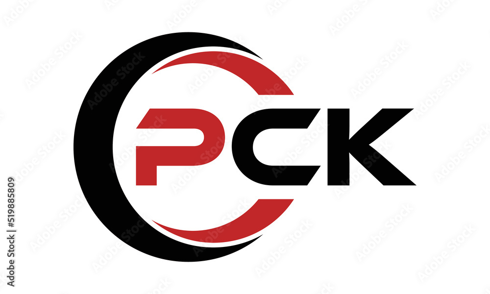 PCK swoosh three letter logo design vector template | monogram logo ...