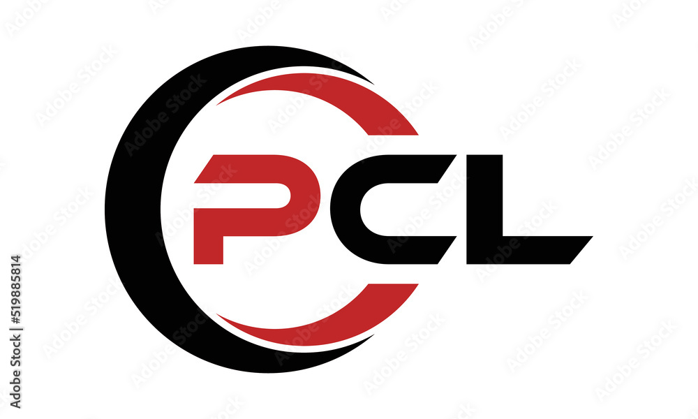 PCL swoosh three letter logo design vector template | monogram logo ...