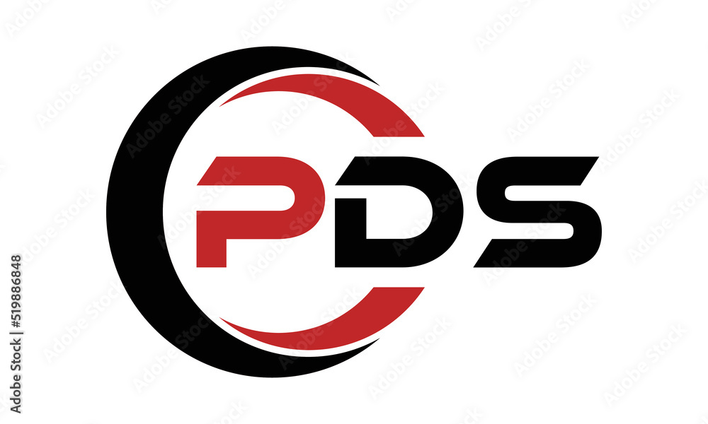 PDS swoosh three letter logo design vector template | monogram logo ...