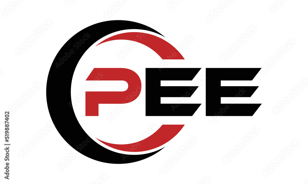 PEE swoosh three letter logo design vector template | monogram logo ...