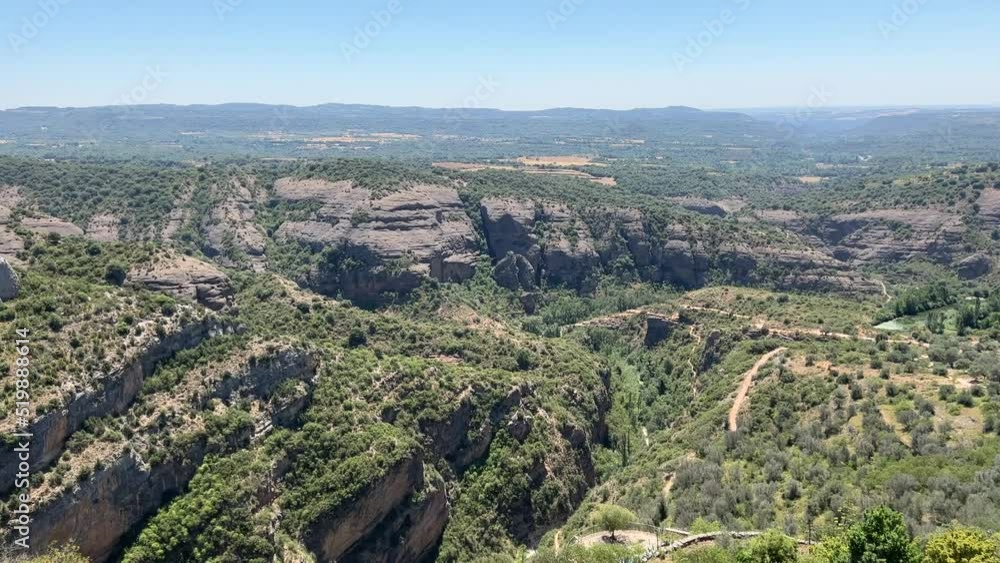 a limestone outcrop, gorge and rock formation from the eocene period ...