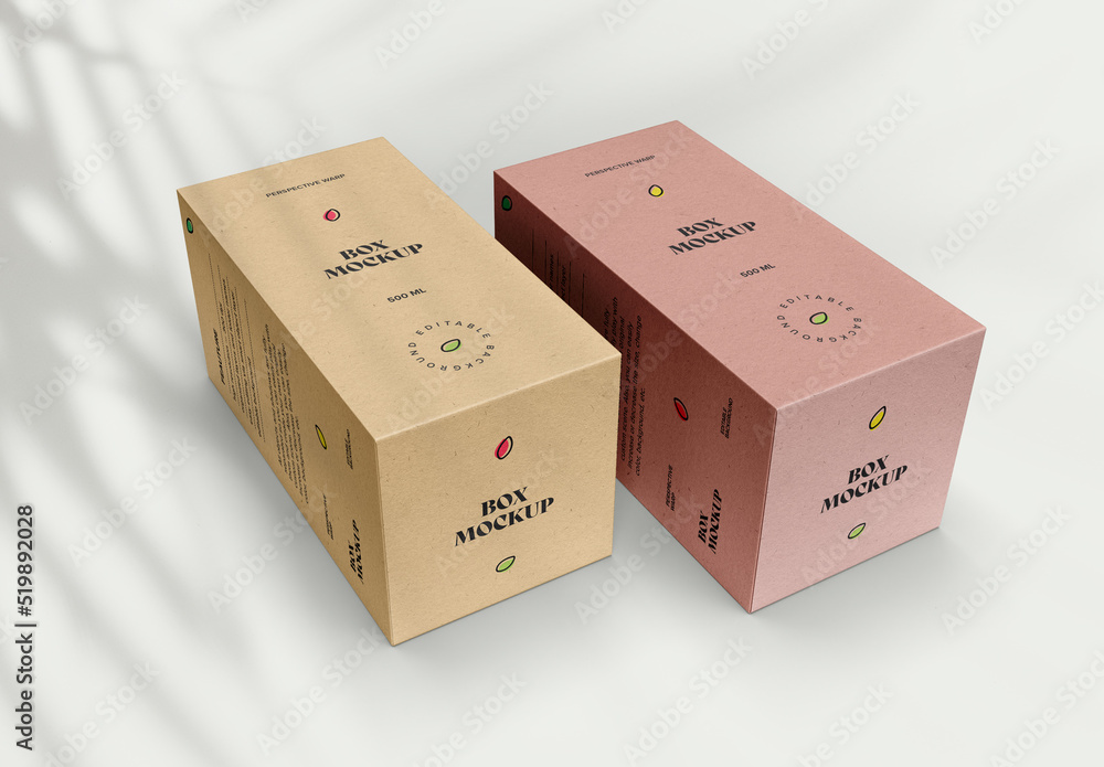 Box Packaging Mockup Design Stock Template | Adobe Stock