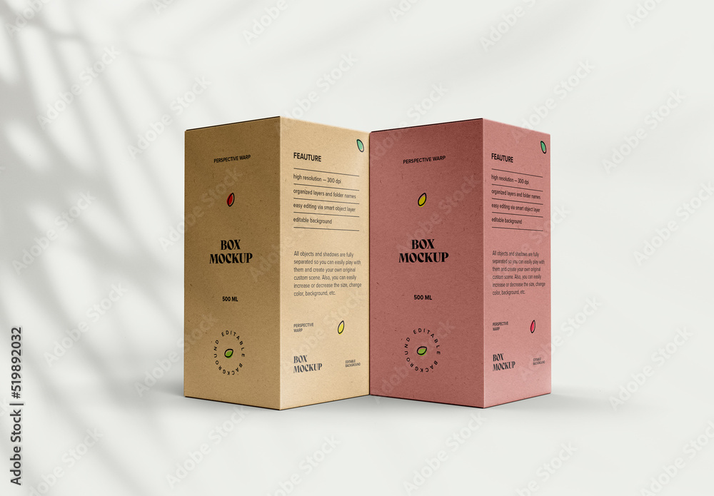 Box Packaging Mockup Design Stock Template | Adobe Stock