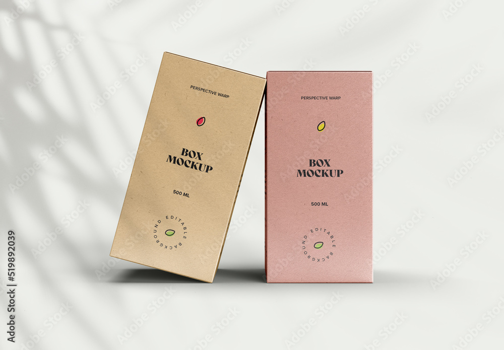 Modelo de Box Packaging Mockup Design do Stock | Adobe Stock