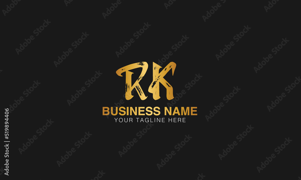 RK initial logo | initial based abstract modern minimal creative logo ...