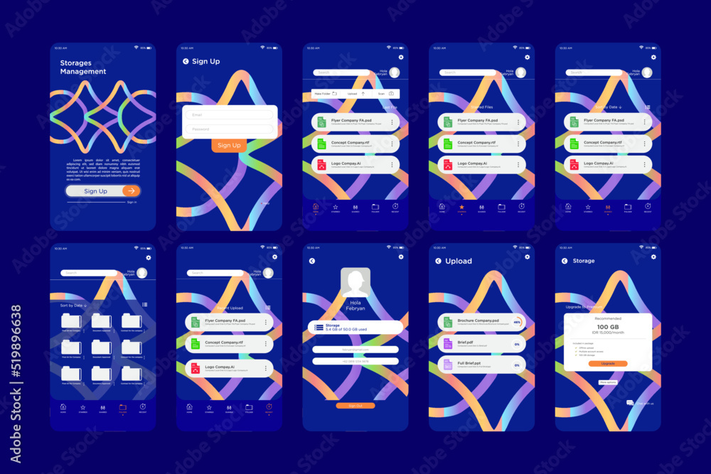 Dynamic Triangle and Circle Psychedelic Gradient Color Pattern Storage ...